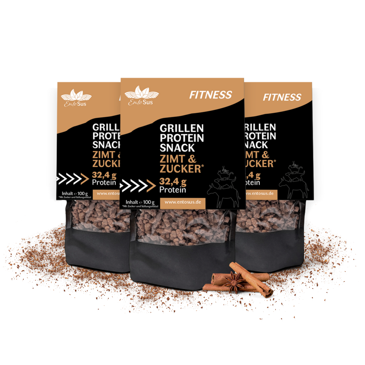 Grillen Protein Snack Zimt & Zucker – Beneto Foods
