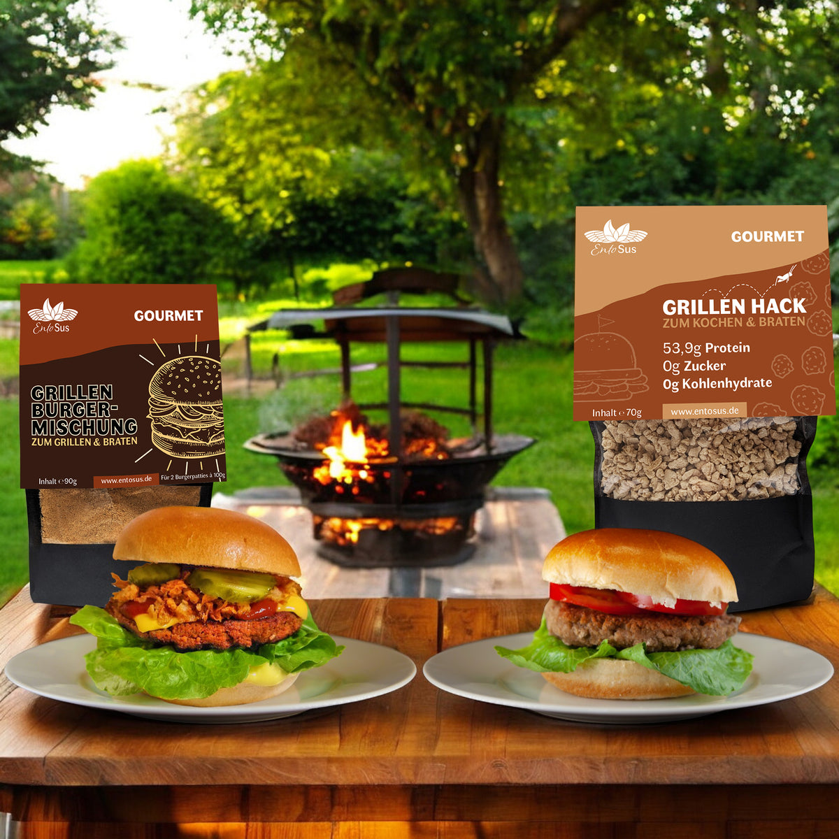 Gourmet Koch Duo - Grillen Hack 70g und Grillen Burgermischung 90g ...