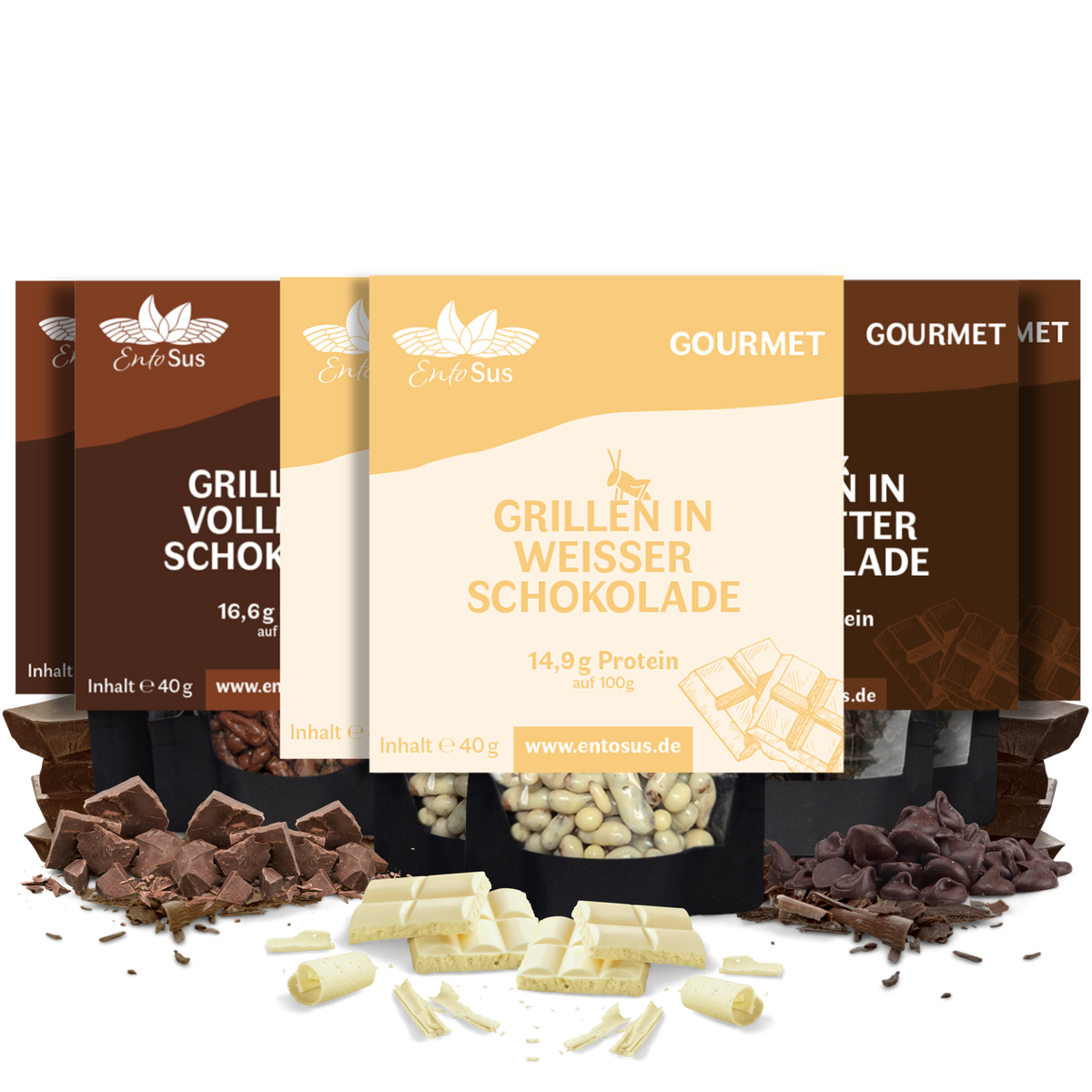 Probierpaket Knusprige Grillen in Belgischer Schokolade – Beneto Foods
